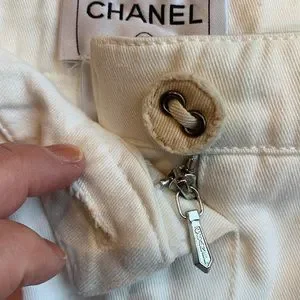 CHANEL | Jeans | Rarechanel 3c Camellia Flower 90s Baggy Laser Cut ...